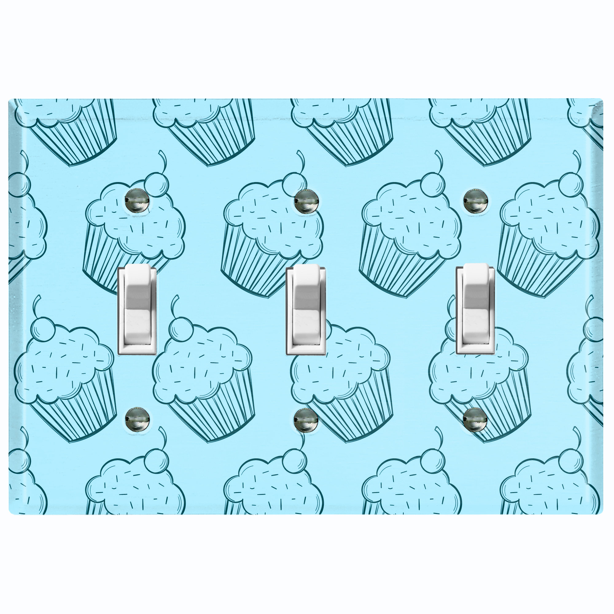 WorldAcc Metal Light Switch Plate Outlet Cover (Coffee Treats Cup Cake ...