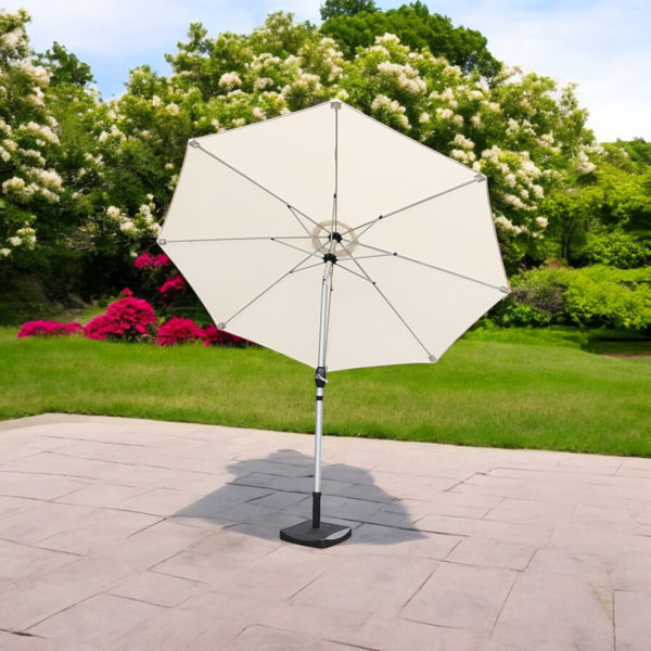 Royalcraft Parasols 3m Crank and Tilt Parasol Brushed Aluminium Pole ...