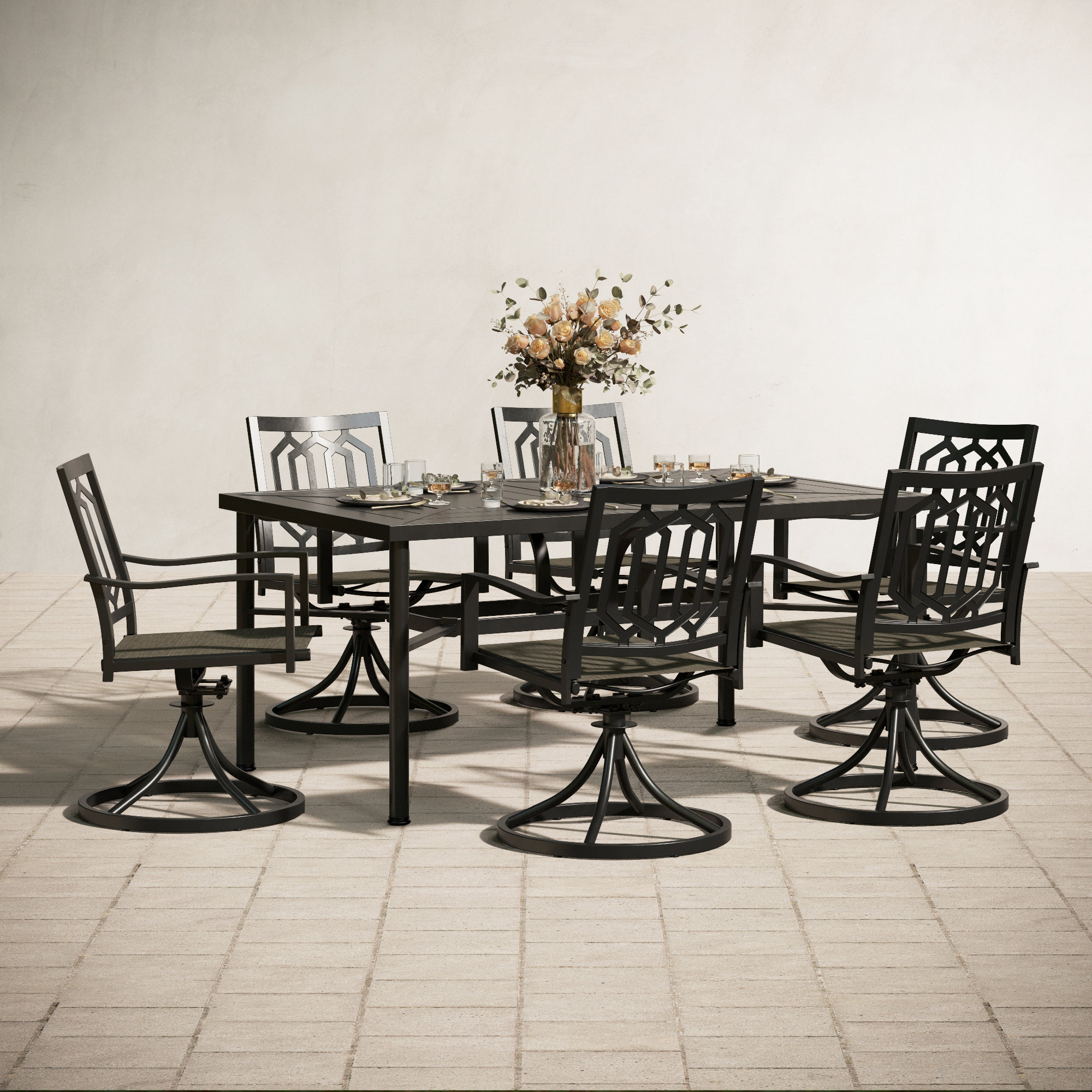 Lark Manor™ Alyah Rectangular 6 - Person 64'' Long Dining Set & Reviews ...