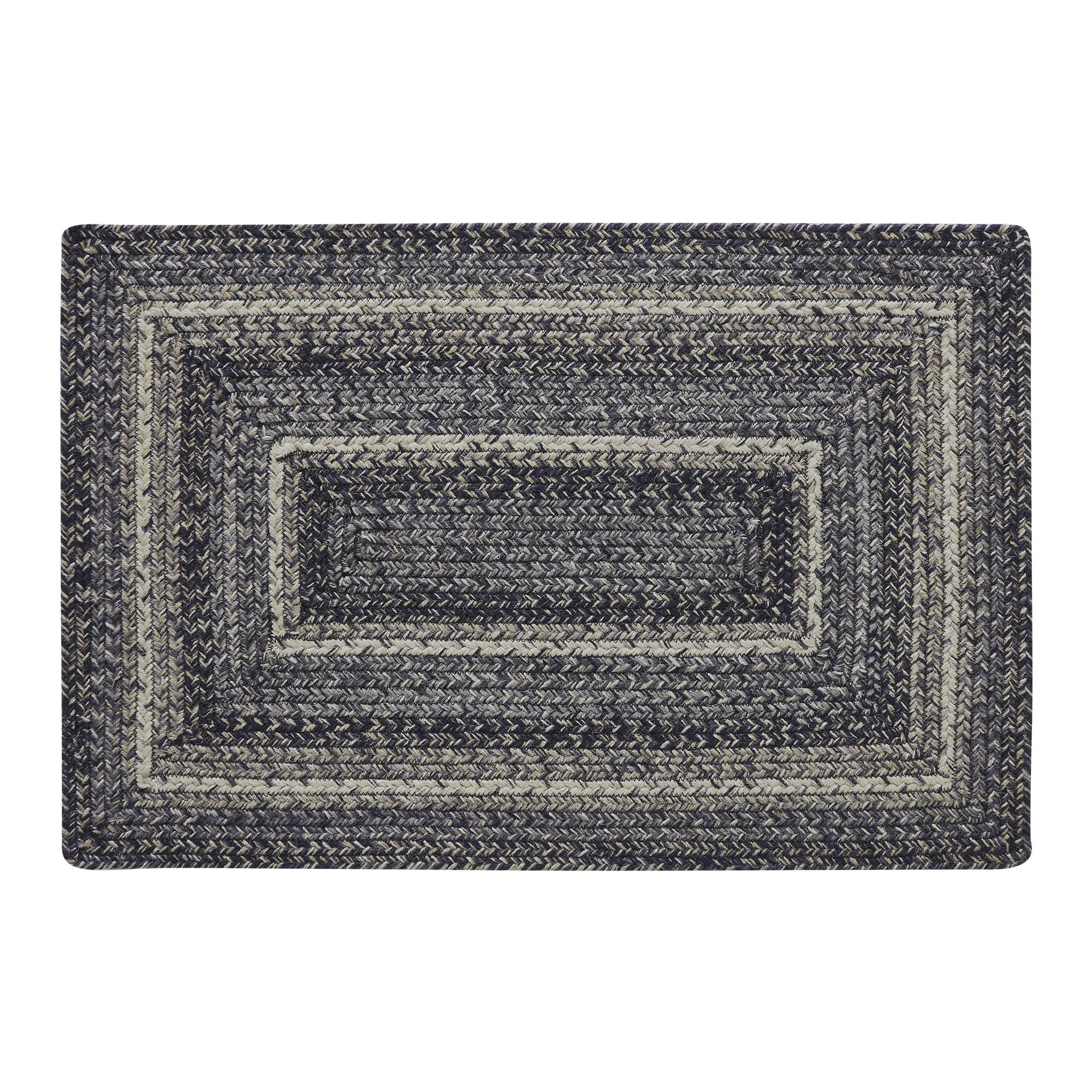 VHC Brands Rectangle Geometric Hand Braided Area Rug in Black/White ...