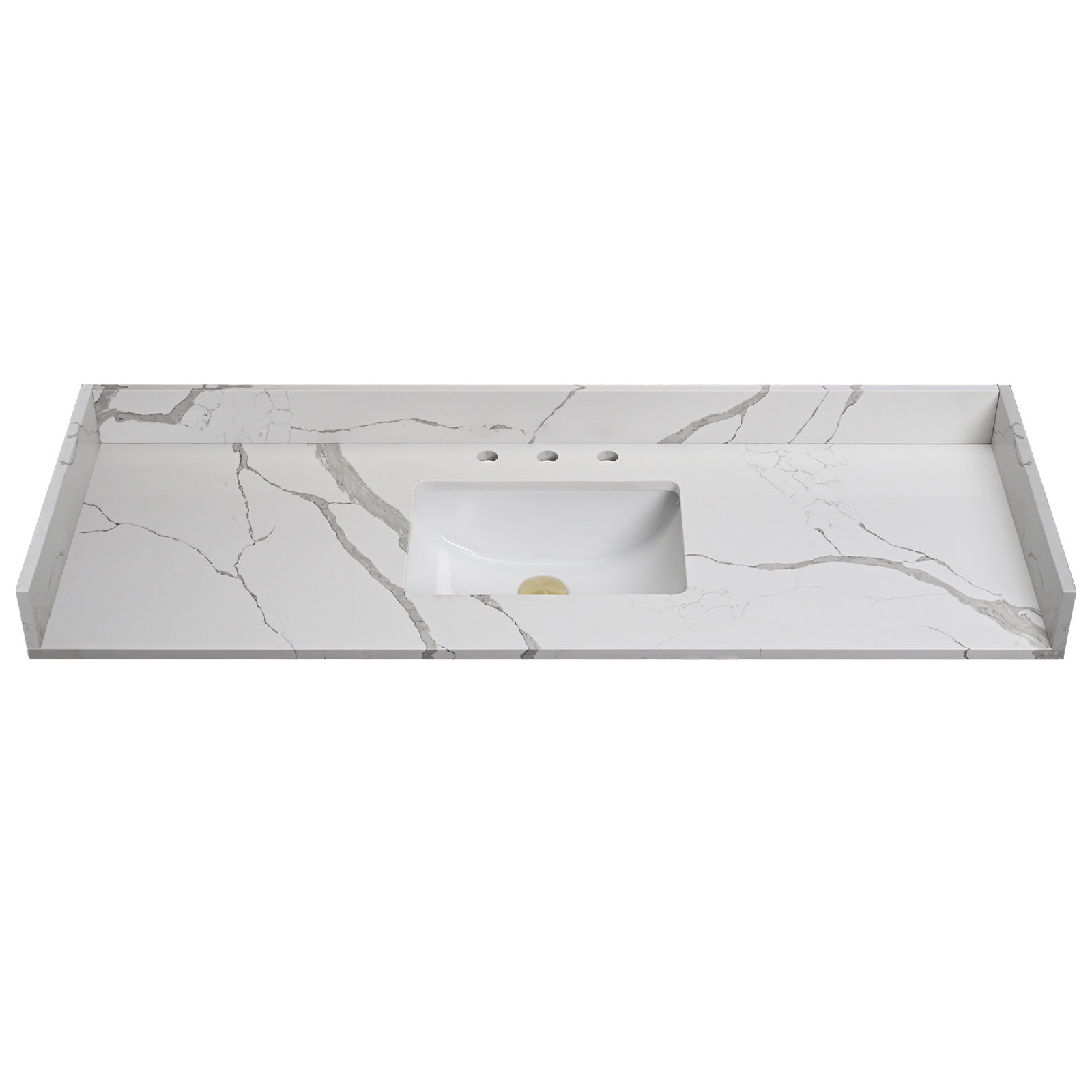 Bohuang 60'' Quartz Single Bathroom Vanity Top with Sink – For Vanity ...