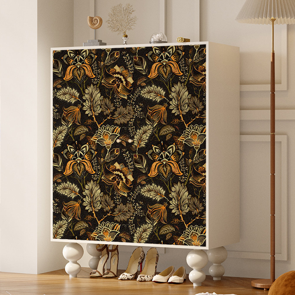 Canora Grey Vintage style art pattern shoe cabinet - Wayfair Canada