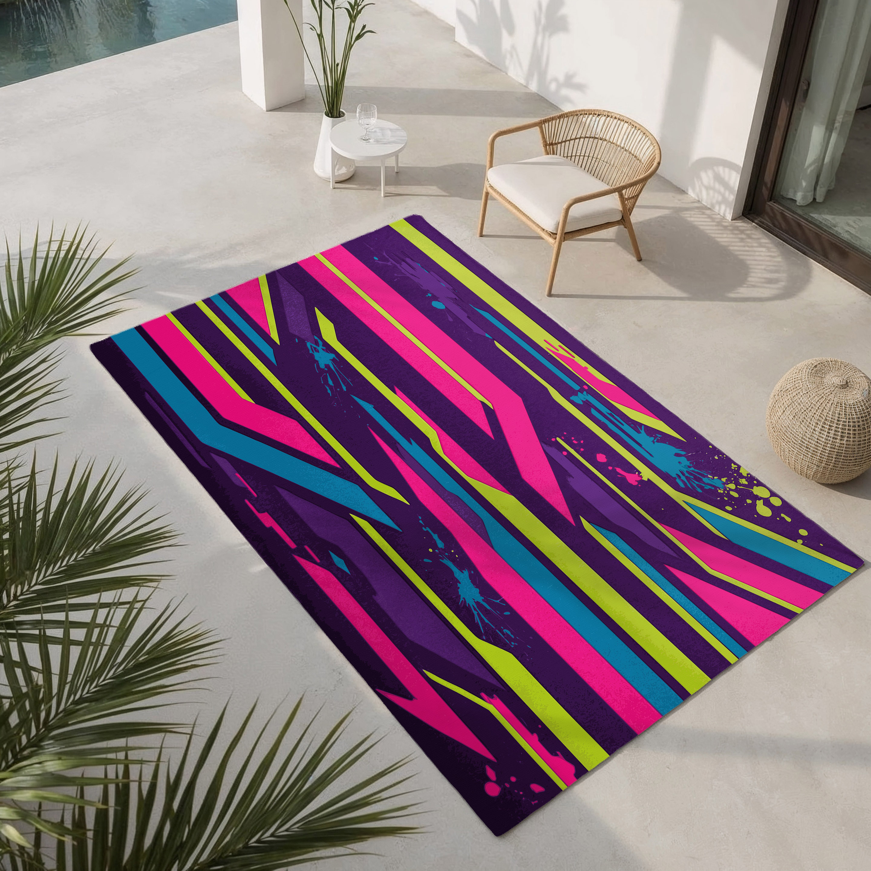 Wrought Studio™ Gamma Gleam Indoor And Outdoor Area Rug | Wayfair