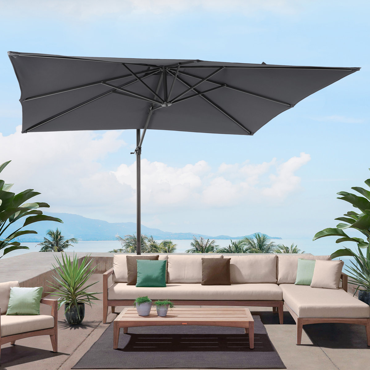 Arlmont & Co. Ruy 96" x 120'' Umbrella | Wayfair