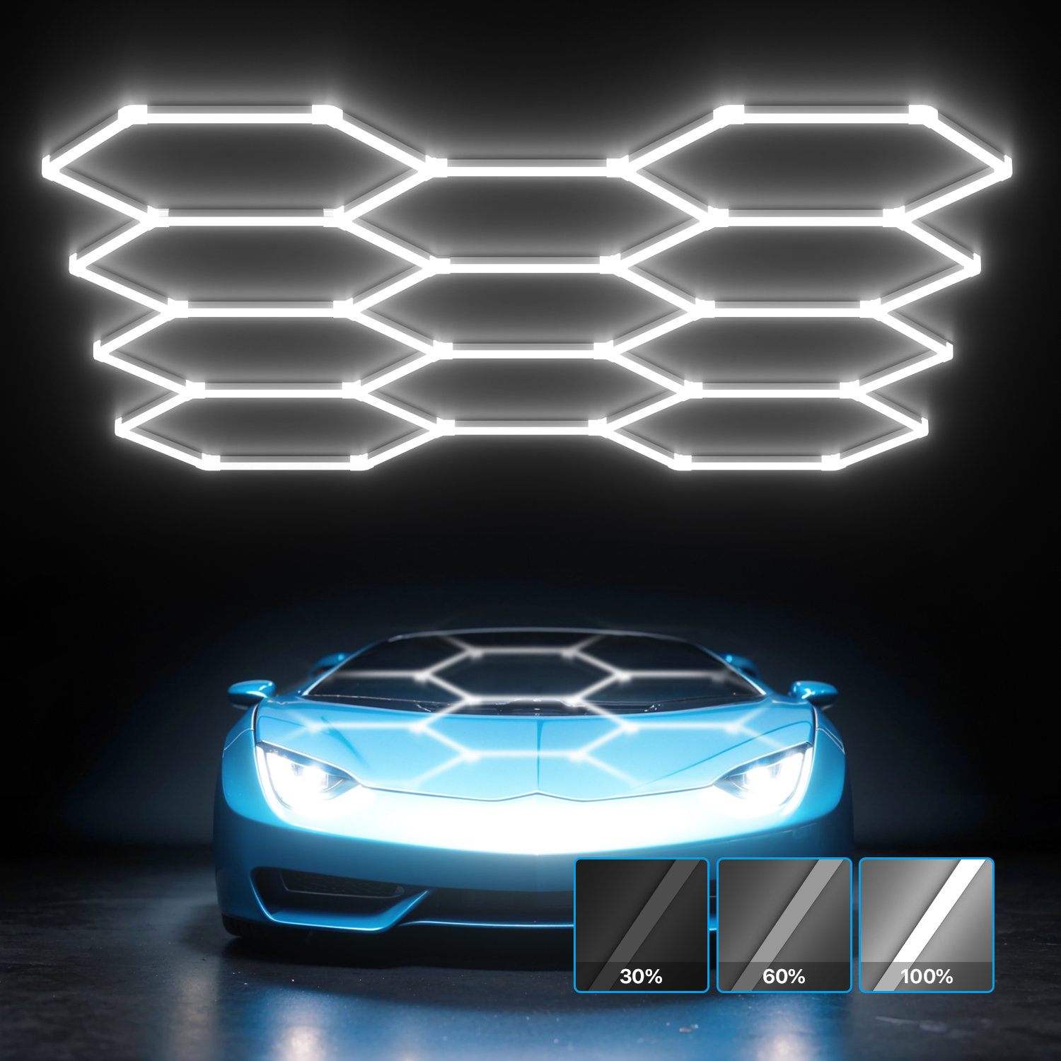 Wrought Studio™ Modern Hexagon LED Ceiling Light, DIY Honeycomb Design ...