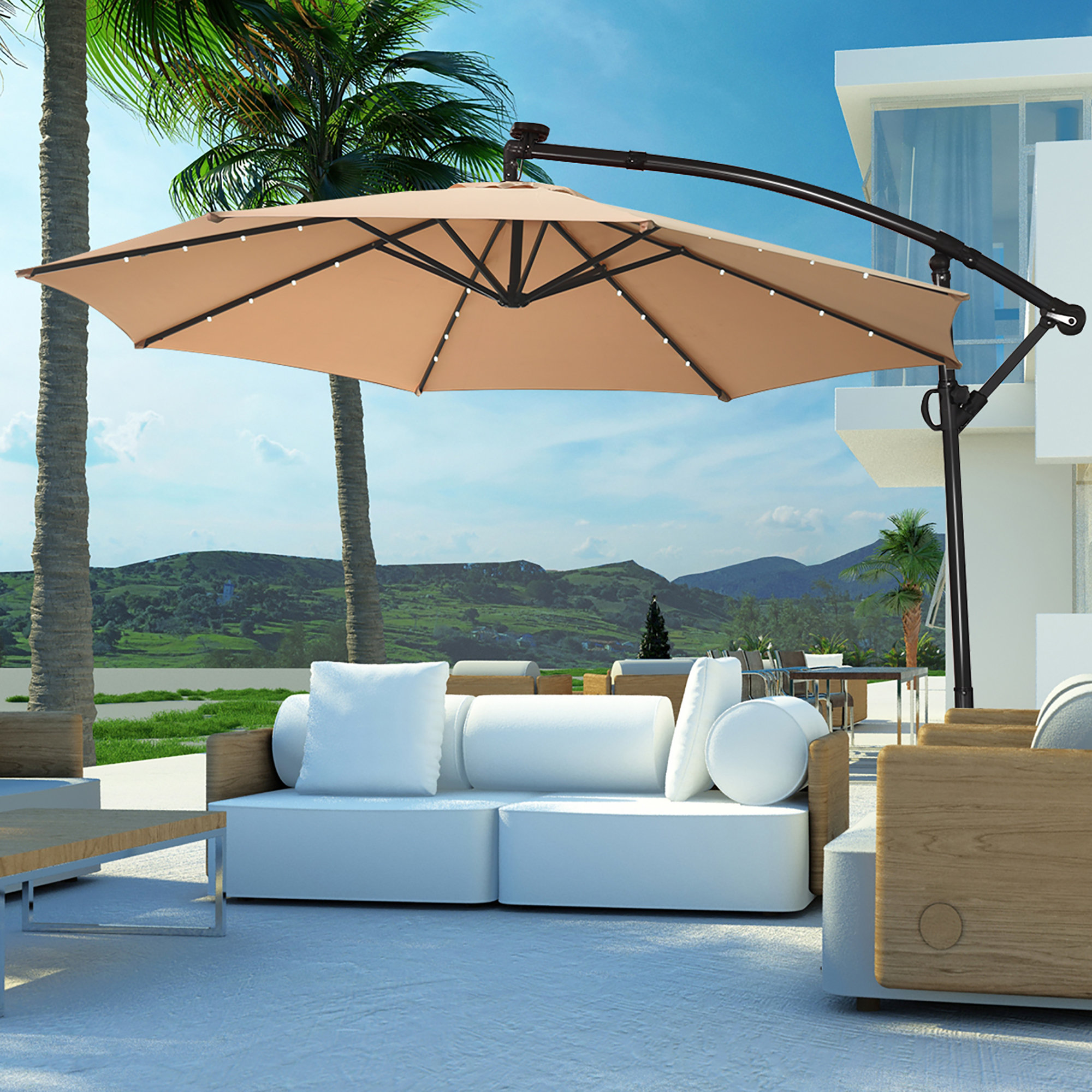 Freeport Park® Church Street 120" Cantilever Umbrella & Reviews | Wayfair