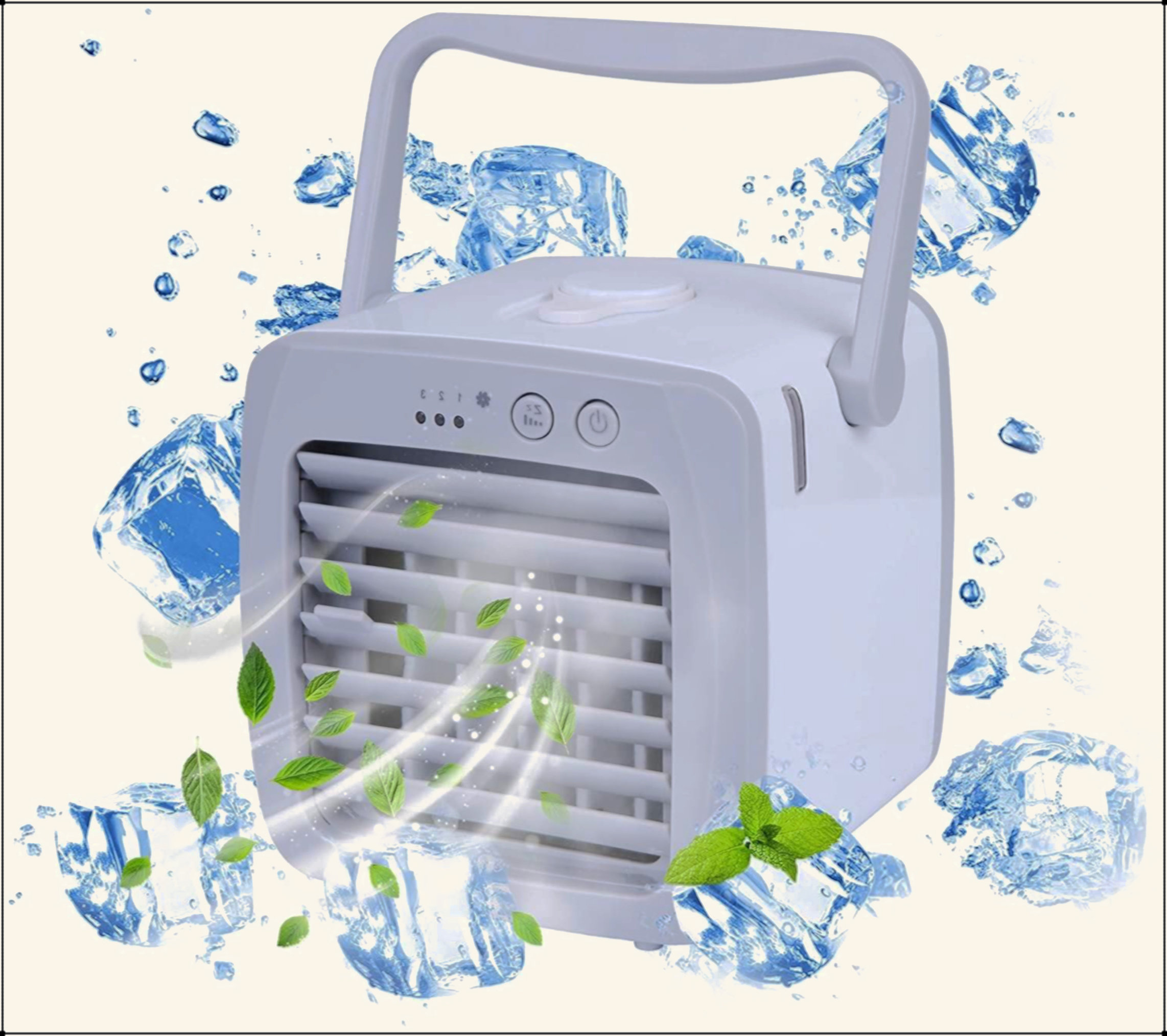 Latitude Run® Portable USB Personal Mini Air Conditioner Fan; 3 Speeds ...