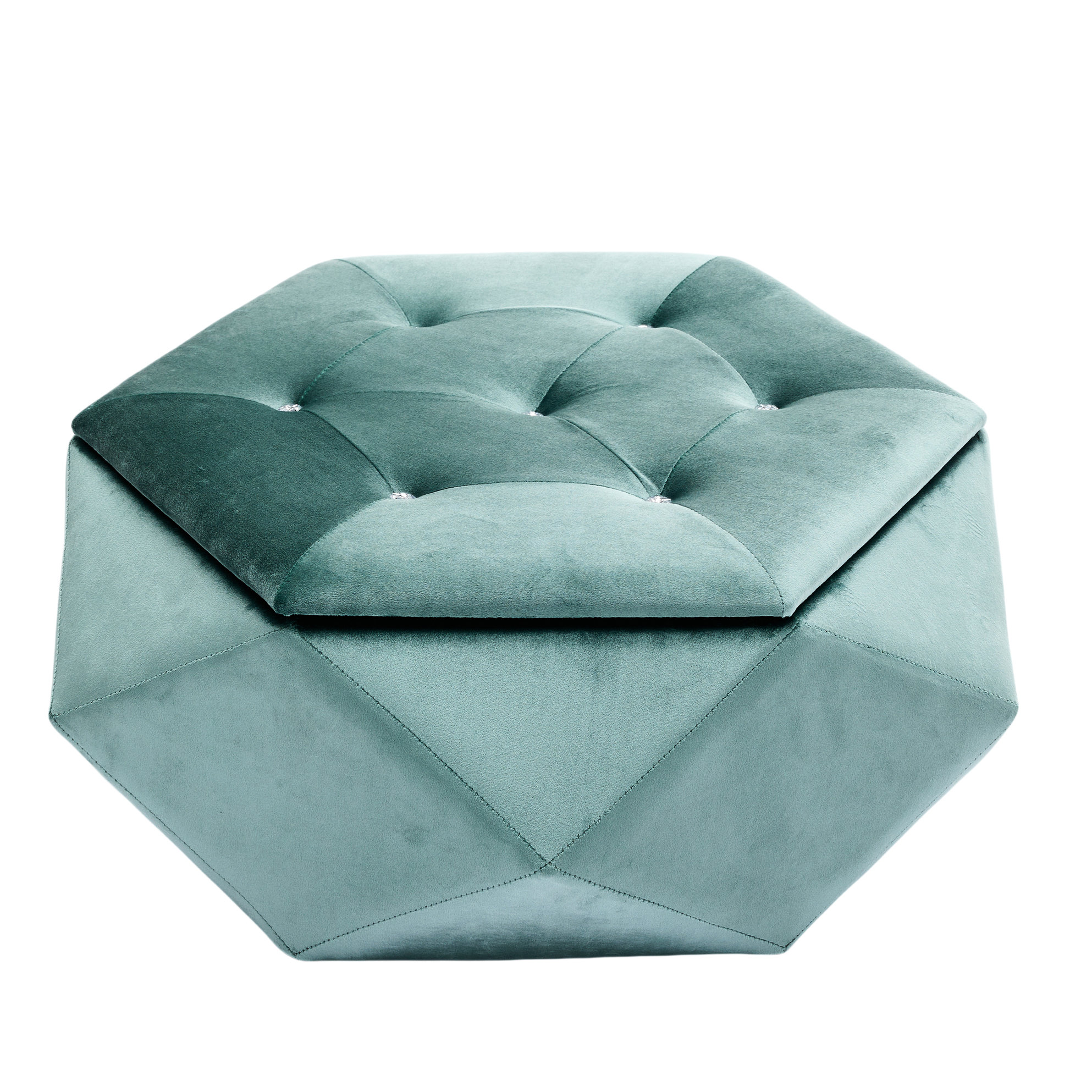 Mercer41 Elegant Velvet With Polygon Diamond Lid, Multi - Functional ...