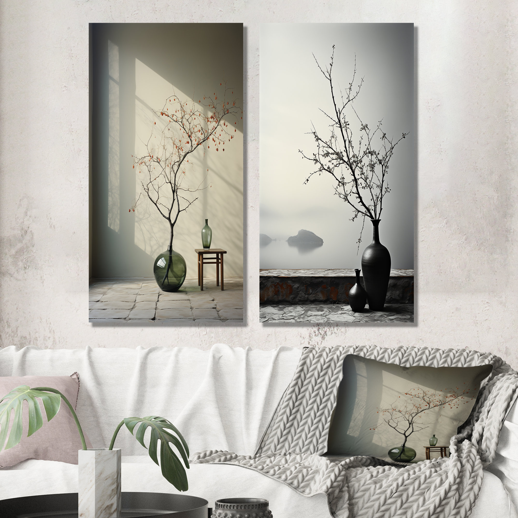 Lark Manor™ Minimalism Winters Window Oasis - Abstract Still Lifes Wall ...