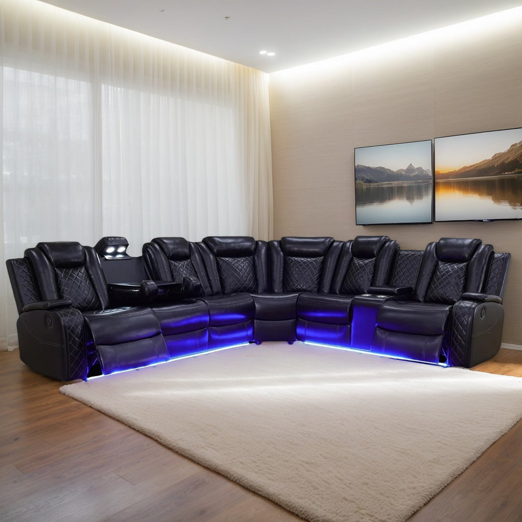 Orren Ellis Shamla 3-Pieces 210”Breathing Leather Power Reclining ...