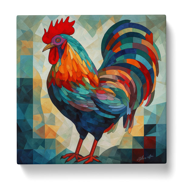 Brambly Cottage Rooster Cubism No.1 - No Frame Print | Wayfair.co.uk