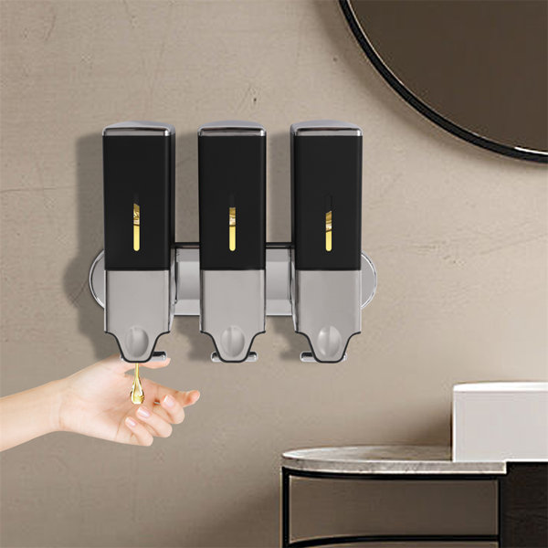 Latitude Run® Triple Wall Mount Shower Pump Soap Dispenser & Reviews ...