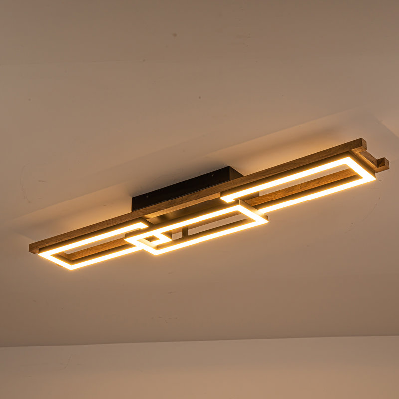 Ivy Bronx Chevee 3 - Light Matte Black 39.4" Kitchen Island Led Flush ...