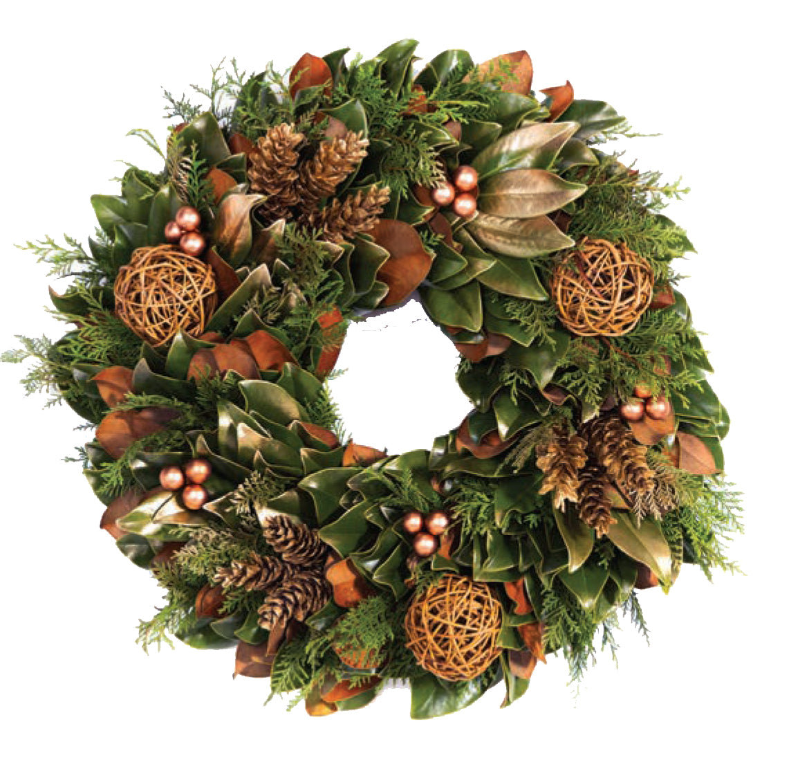 American Plant Exchange Champagne Celebration Wreath – 18-Inch Fresh ...