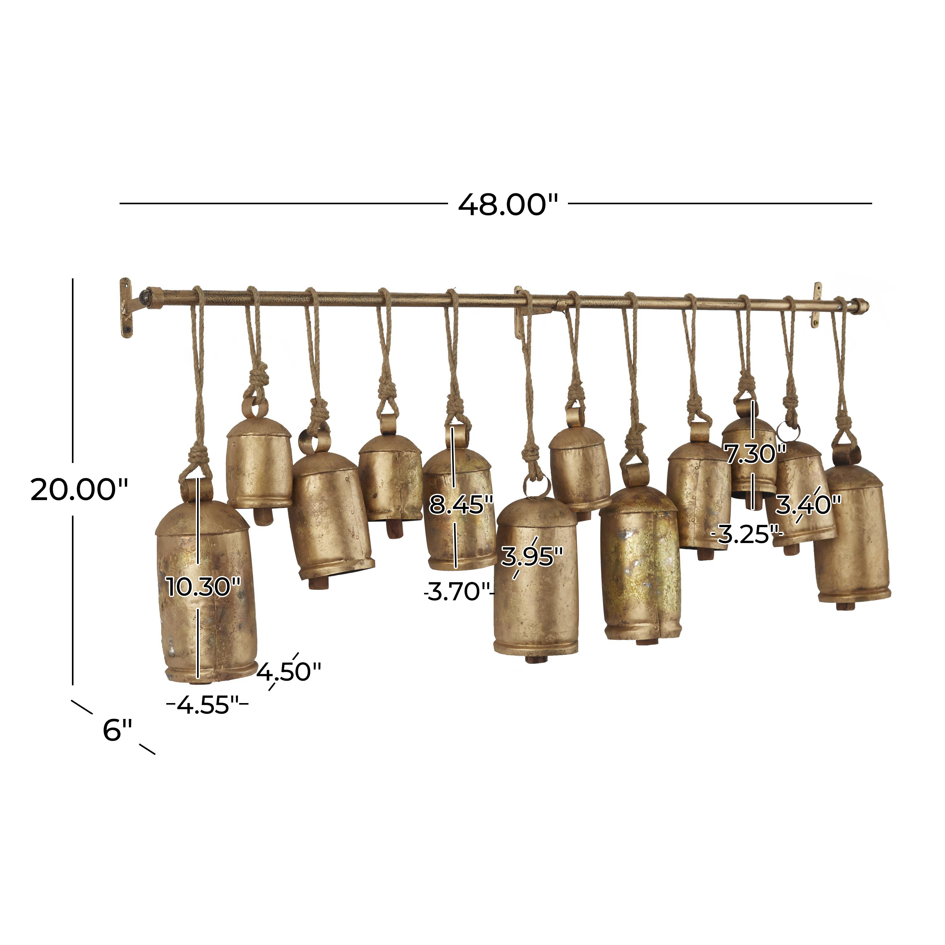 Kelly Clarkson Home Kristen Metal Tibetan Inspired Decorative Cow Bells ...