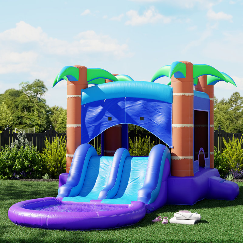 HeroKiddo Enchanted Forest Commercial Grade Bounce House Water Slide ...