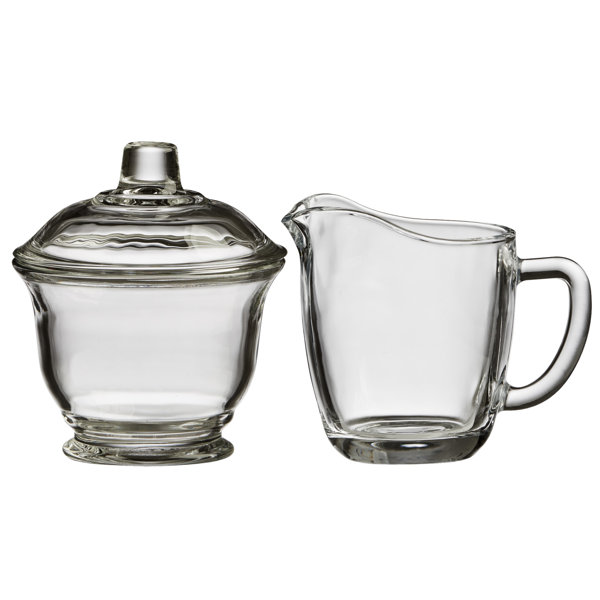 Safdie & Co. Inc. Premium Barista Glass Creamer And Sugar 2-Piece Set ...