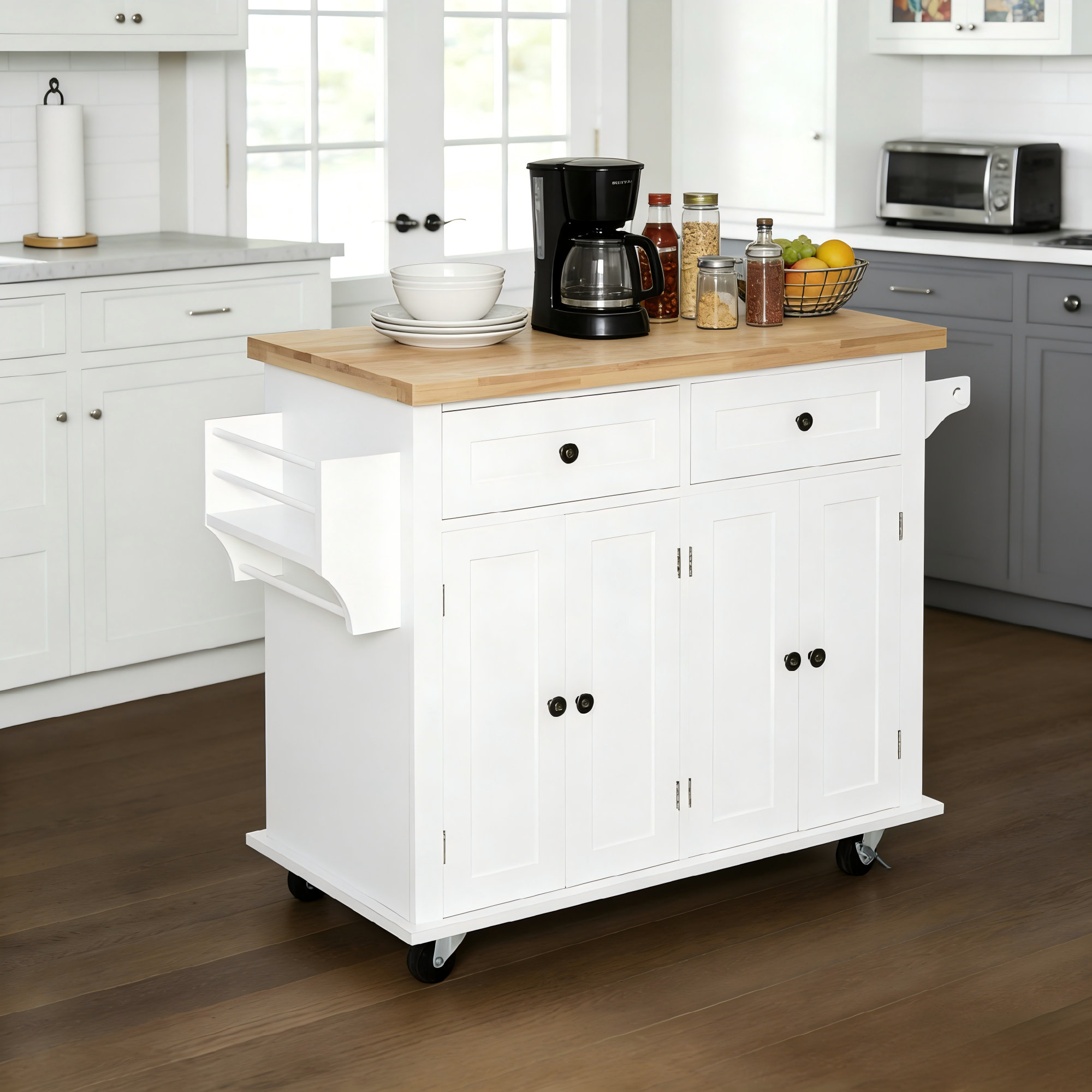 Ebern Designs Kitchen Island With Drawers | Wayfair