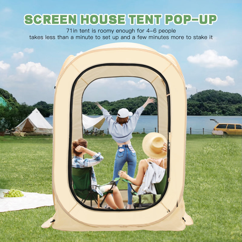 ShangQuan WuLiu Screen House Tent Pop-Up, Portable Screen Room Canopy ...