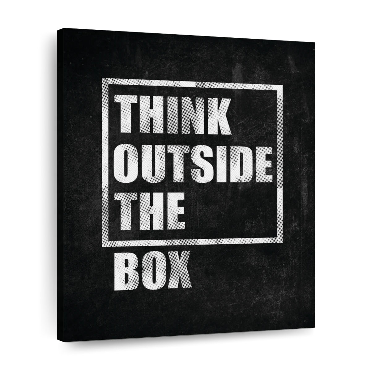 Trinx Think Outside The Box Quote On Canvas Print | Wayfair