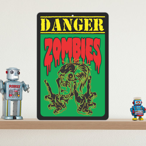 ATX CUSTOM SIGNS Danger Zombie Sign | Wayfair