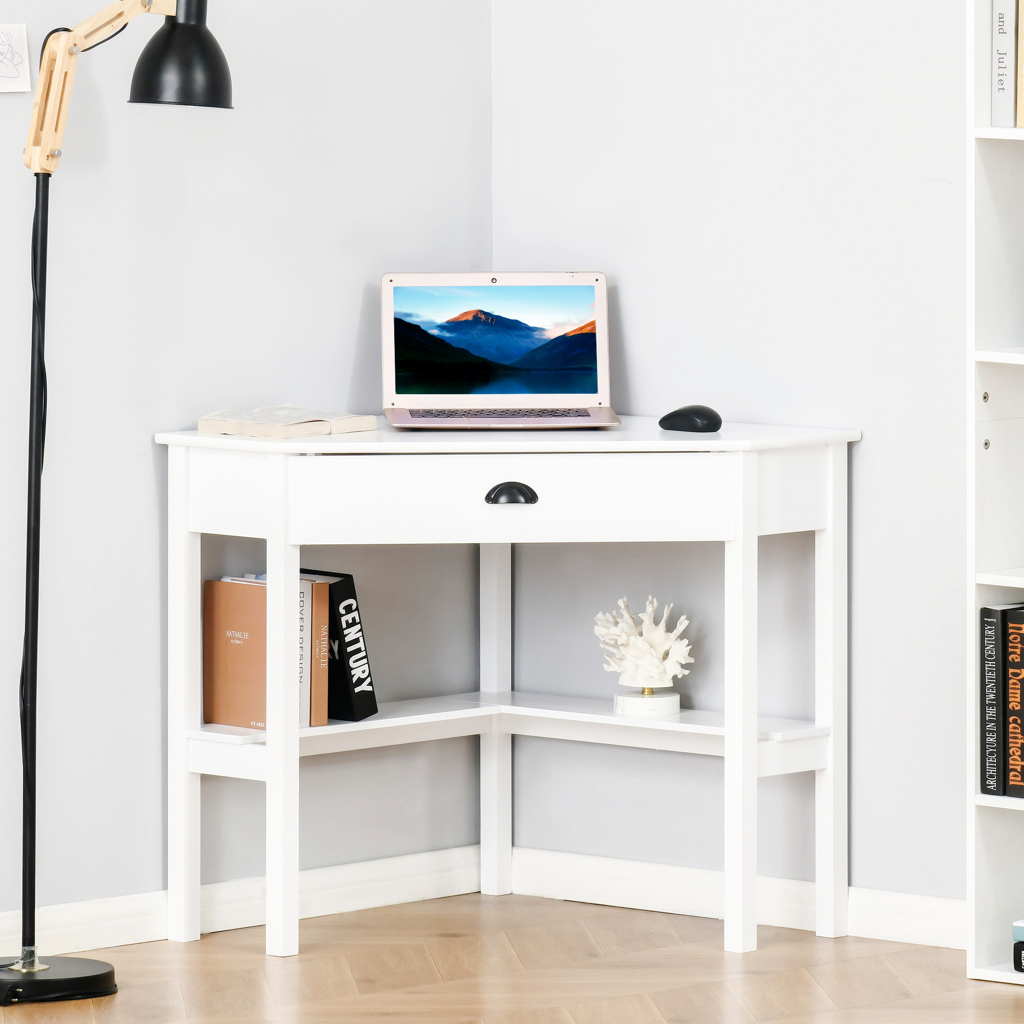 Gracie Oaks Homcom Corner Desk - Wayfair Canada