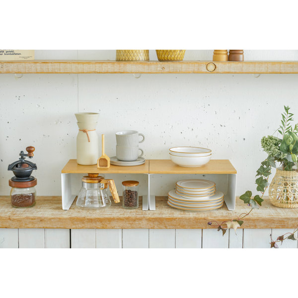 Yamazaki USA Tosca Yamazaki Home Wood-Top Stackable Kitchen Rack ...