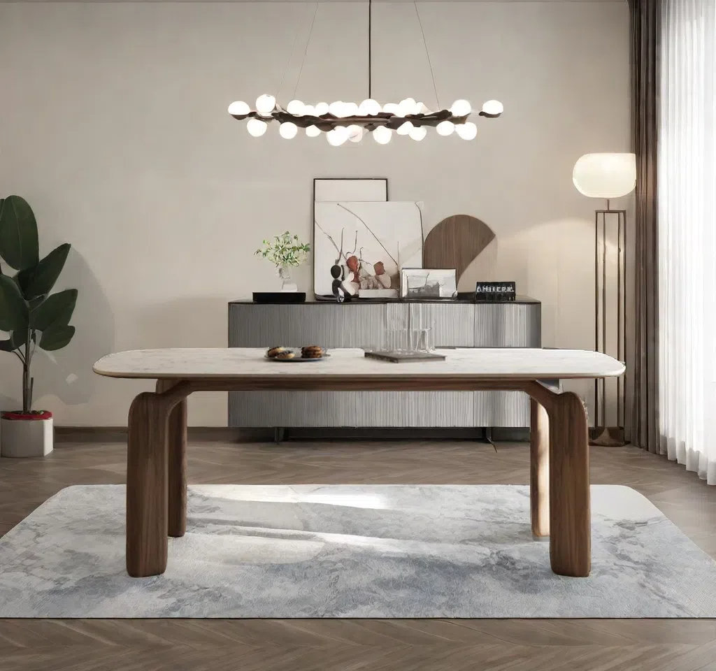 Sleek Surface Designs Modern durable solid wood rock table. | Wayfair