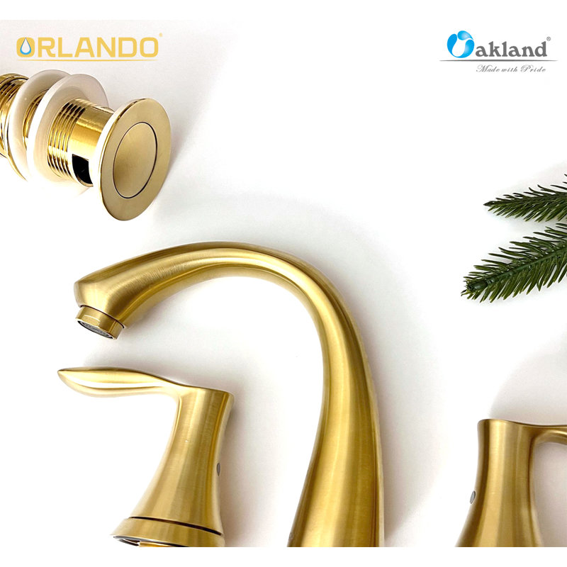 OAKLAND Widespread Faucet 2-handle Bathroom Faucet with Drain Assembly ...