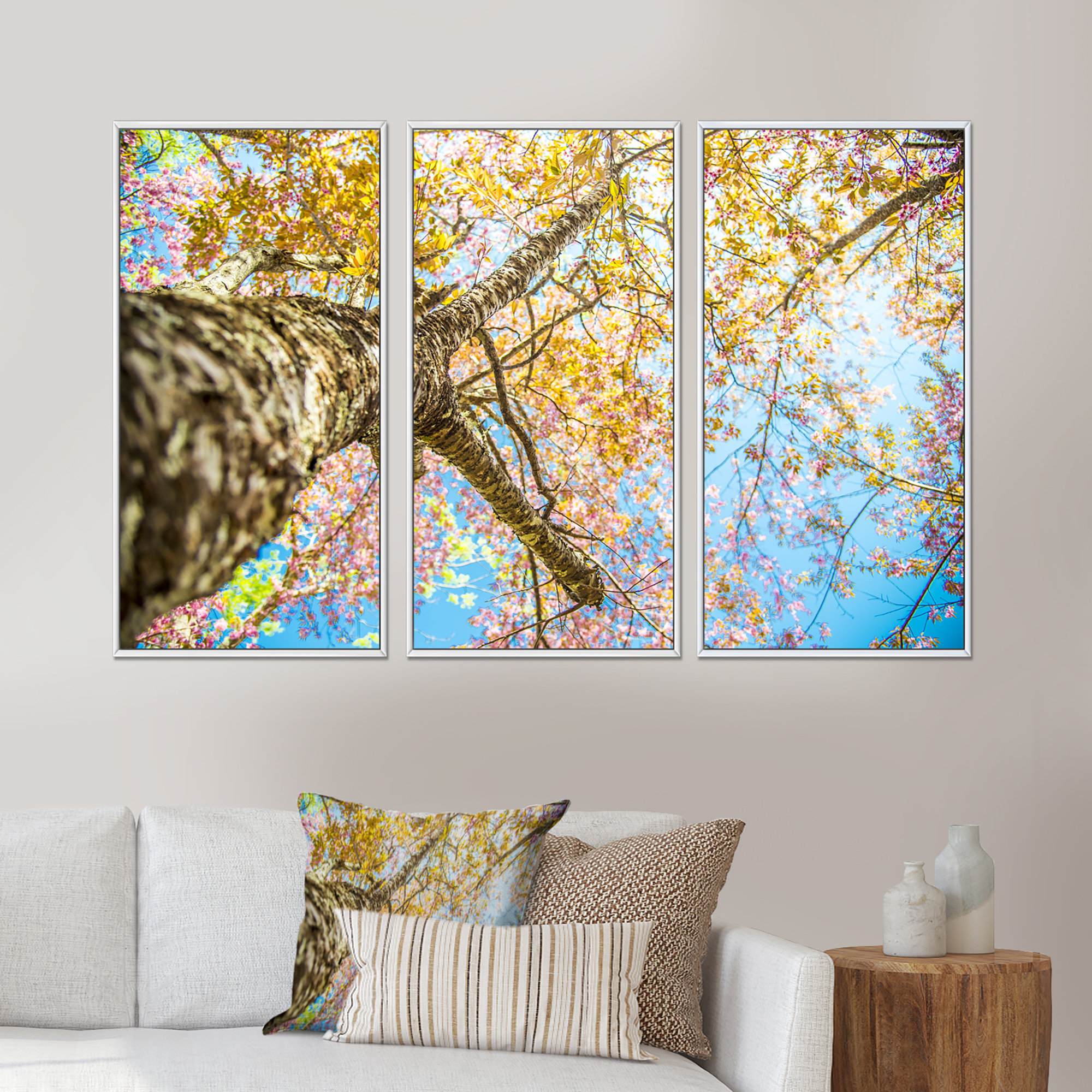 Ebern Designs Colorful River Sunset With Log - Sea & Shore Framed ...