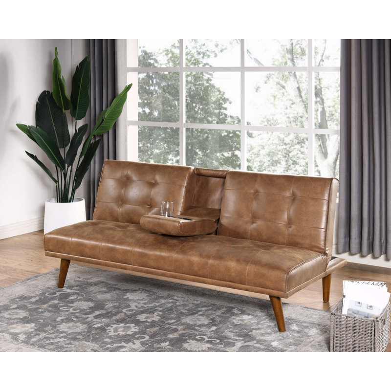 Wade Logan® Arrya Twin 66" Wide Tufted Back Convertible Sofa & Reviews ...