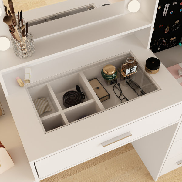 Brayden Studio Dressing Table with Mirror | Wayfair.co.uk