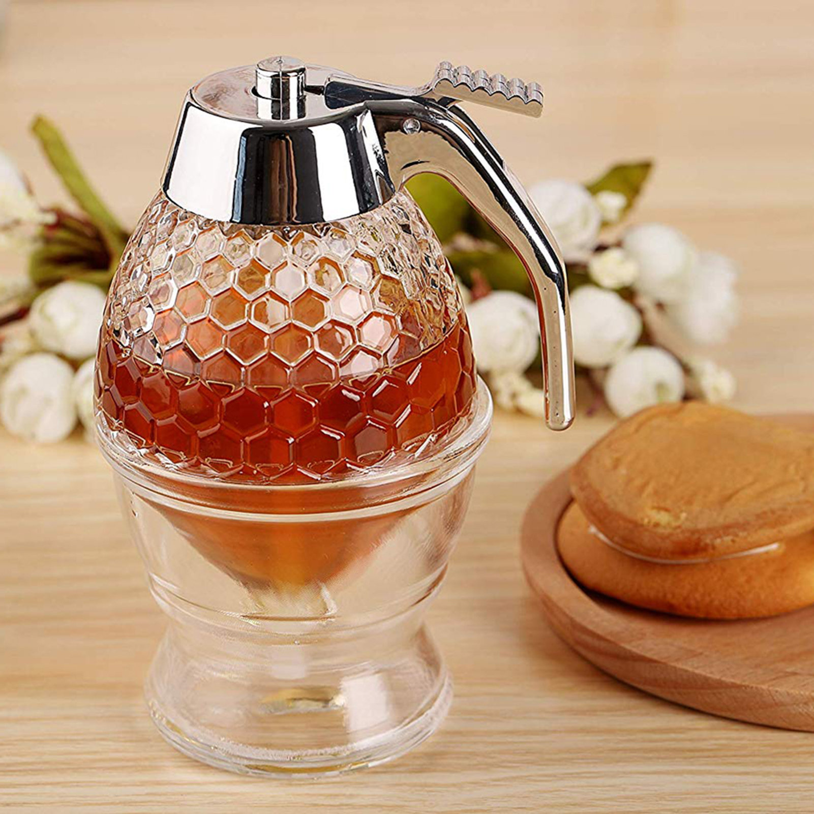 Prep & Savour 1Pack Honey Dispenser No Drip- Maple Syrup Dispenser ...