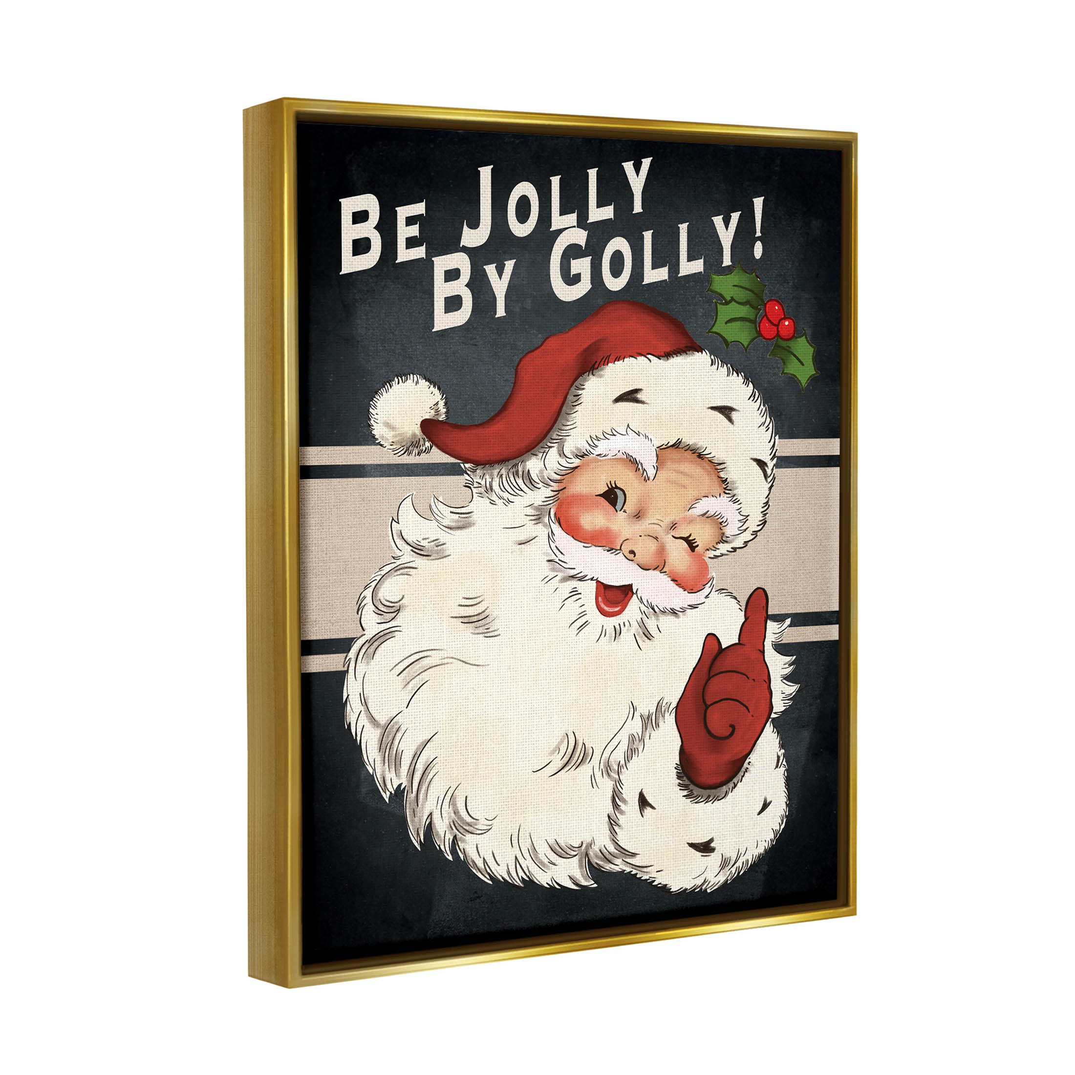 The Holiday Aisle® Be Jolly by Golly Vintage Christmas Santa by Jo ...