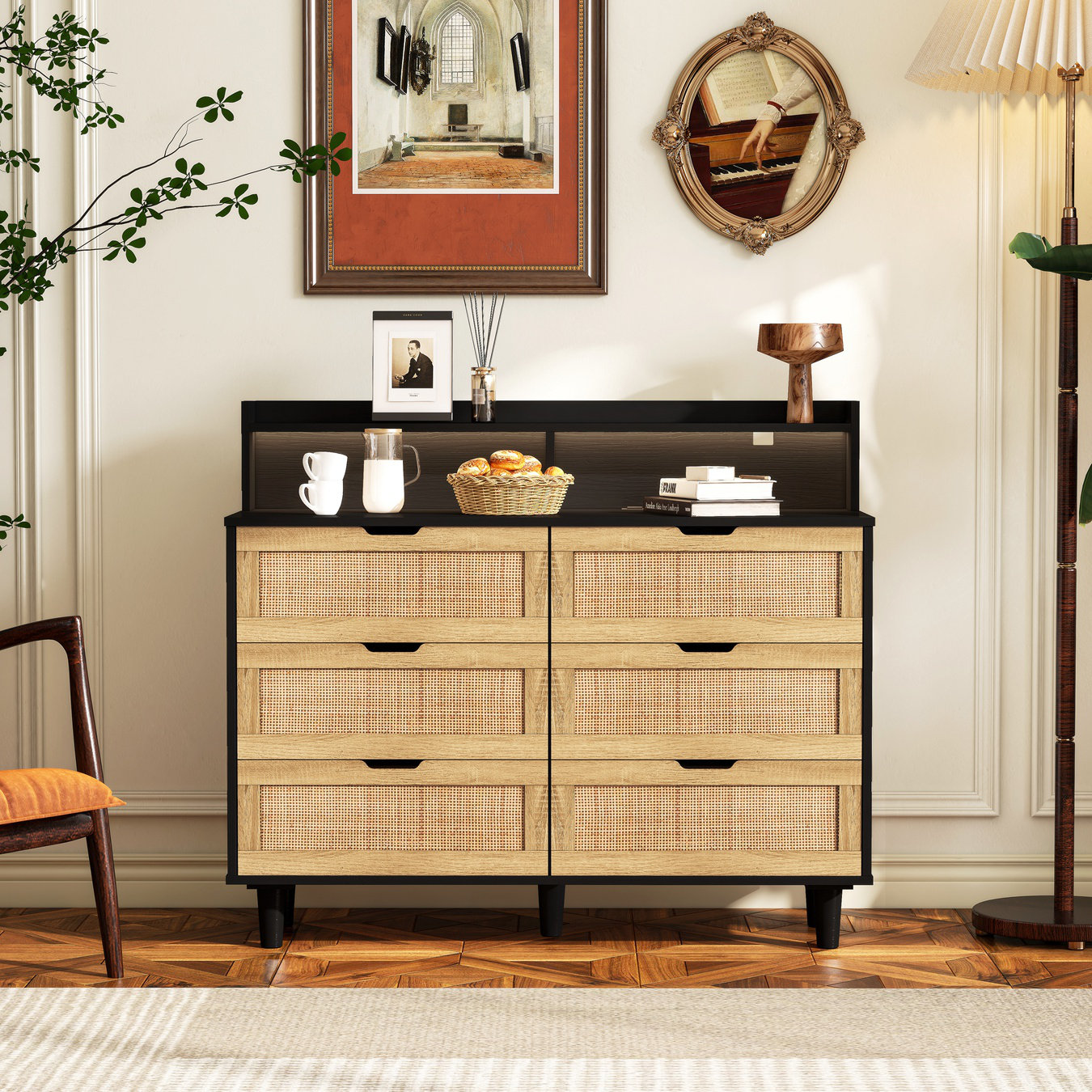 Bay Isle Home™ Anabelen LED Accent Chest Rattan Chest Rattan Dresser ...