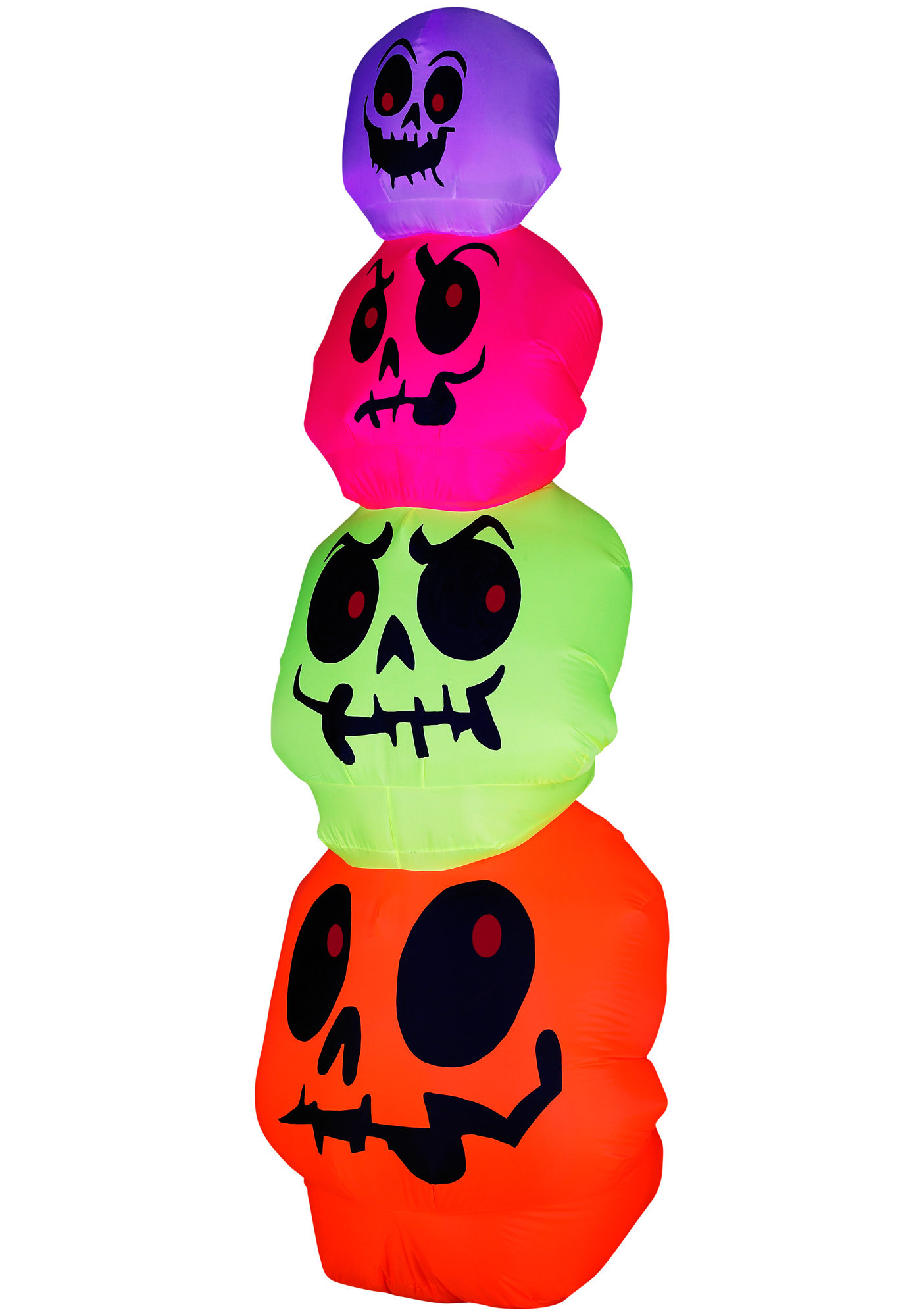 Gemmy Industries Airblown Halloween Inflatable Skulls Stack Decoration ...