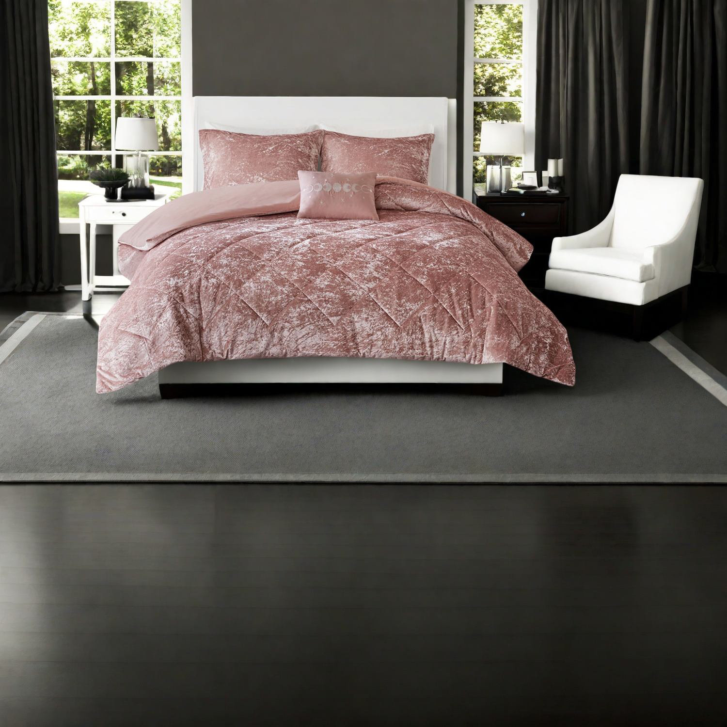 Xylbina Luxurious Velvet Bedding Set, Polyester Glam Style For Home ...