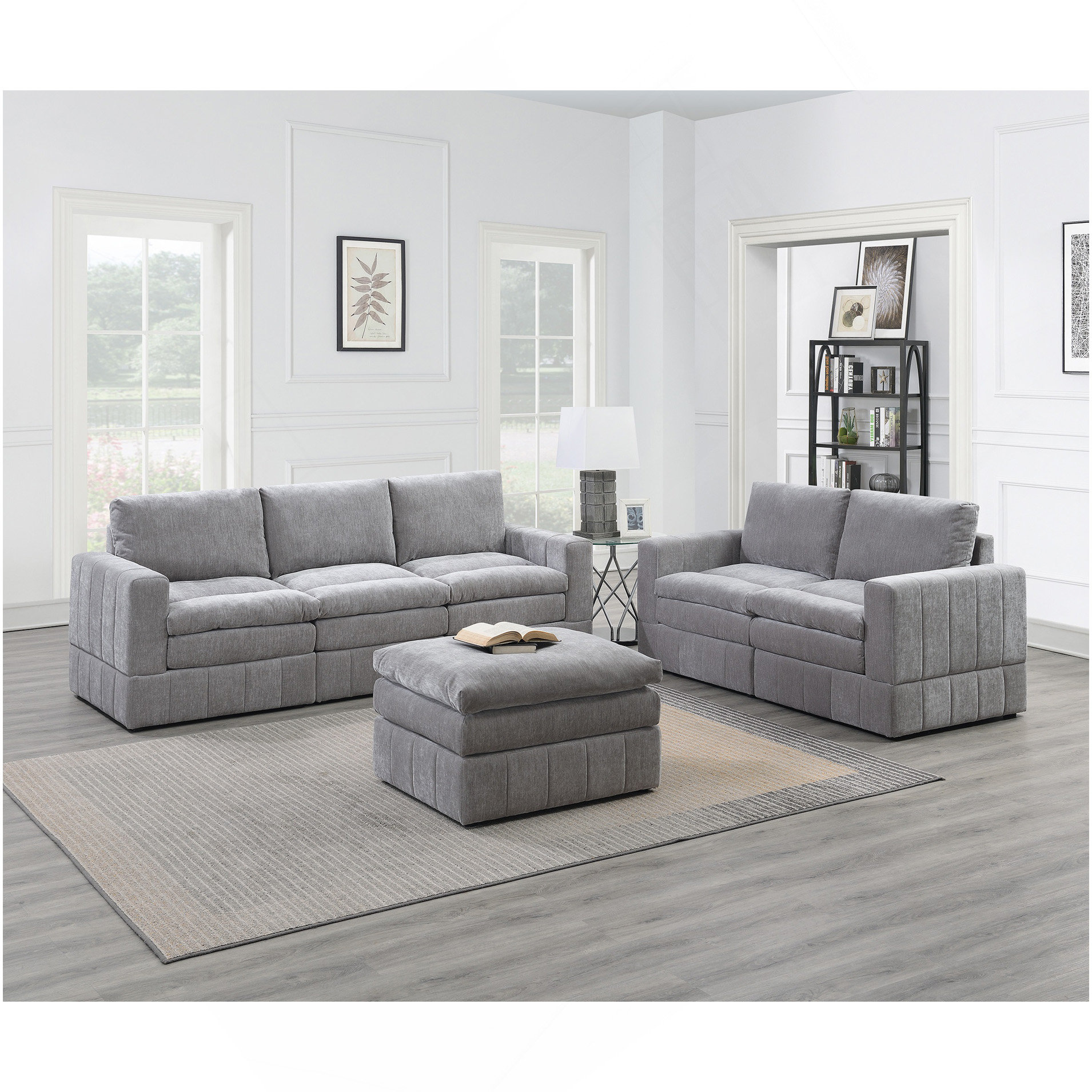 Latitude Run® Contemporary 6Pc Set Modular Sectional Set 4X One Arm ...
