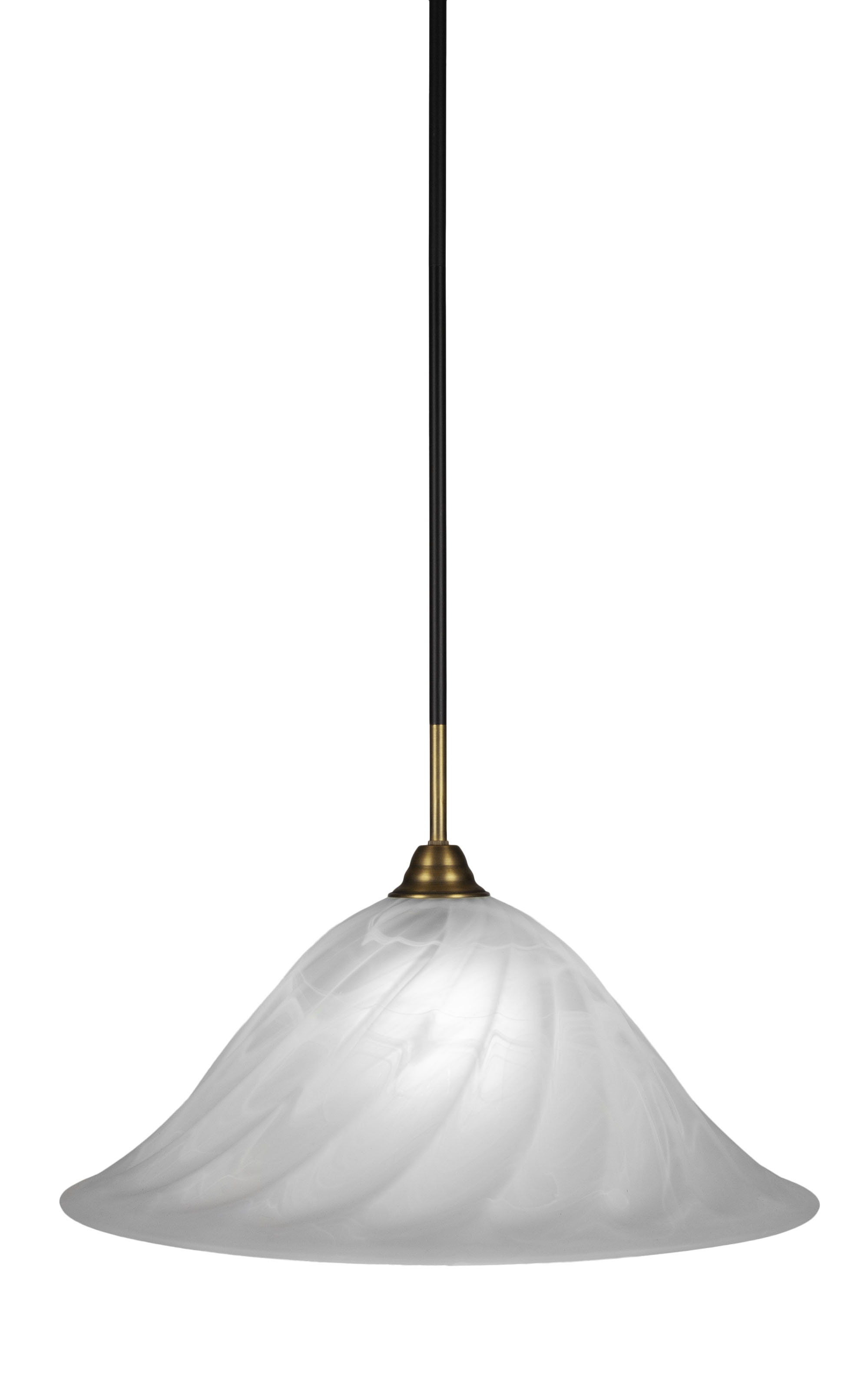 Breakwater Bay Ahern Stem Hung Pendant Shown In Matte Black & Brass ...