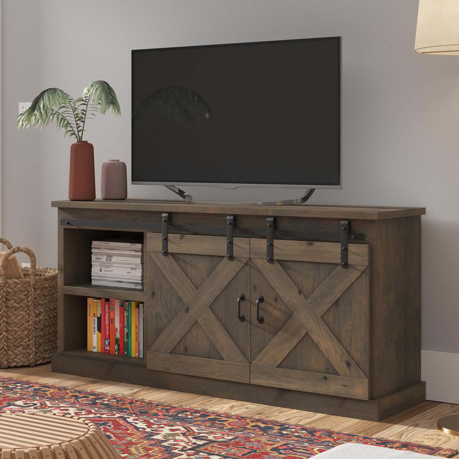 Rosalind Wheeler 66 inch TV Stand Console for TVs up to 80 inches, No ...