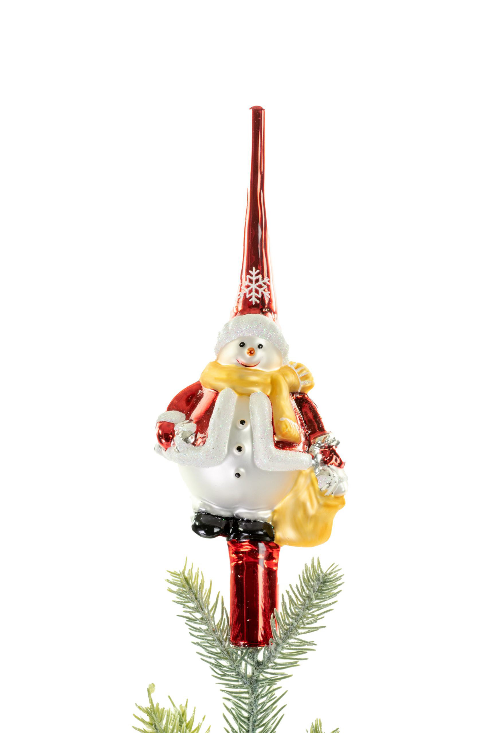 Starlight Collection Red Snowman Finial Tree Topper | Wayfair