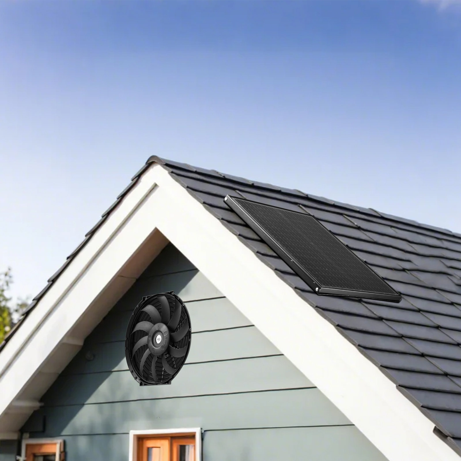 Stellweilan Tessberg 12 Inch Gable Mount Fan 1300 CFM Attic Exhaust Fan ...