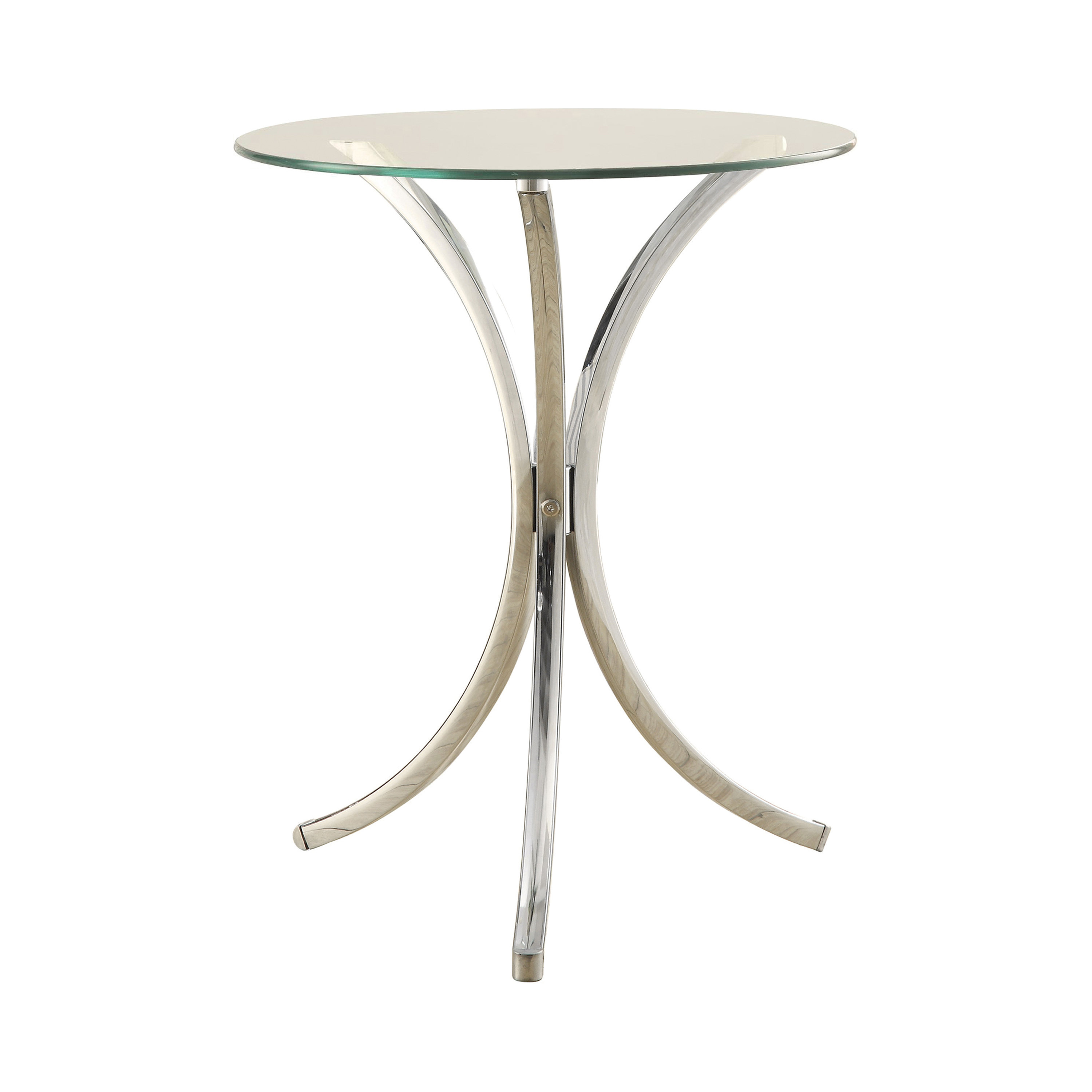 Orren Ellis Aliaksandra Glass Top 3 Legs End Table | Wayfair