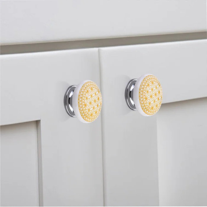 MascotHardware Geometric Star 1-4/7 In. Yellow Cabinet Knobs Drawer ...