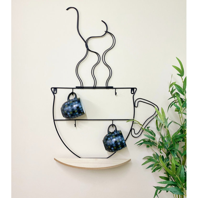 Happy Larry Wall Mounted Wire Cup Hanger Wall Shelf & Reviews | Wayfair ...