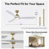 GREENEVER 52" High-Airflow Ceiling Fan with Light - Quiet & Reversible ...