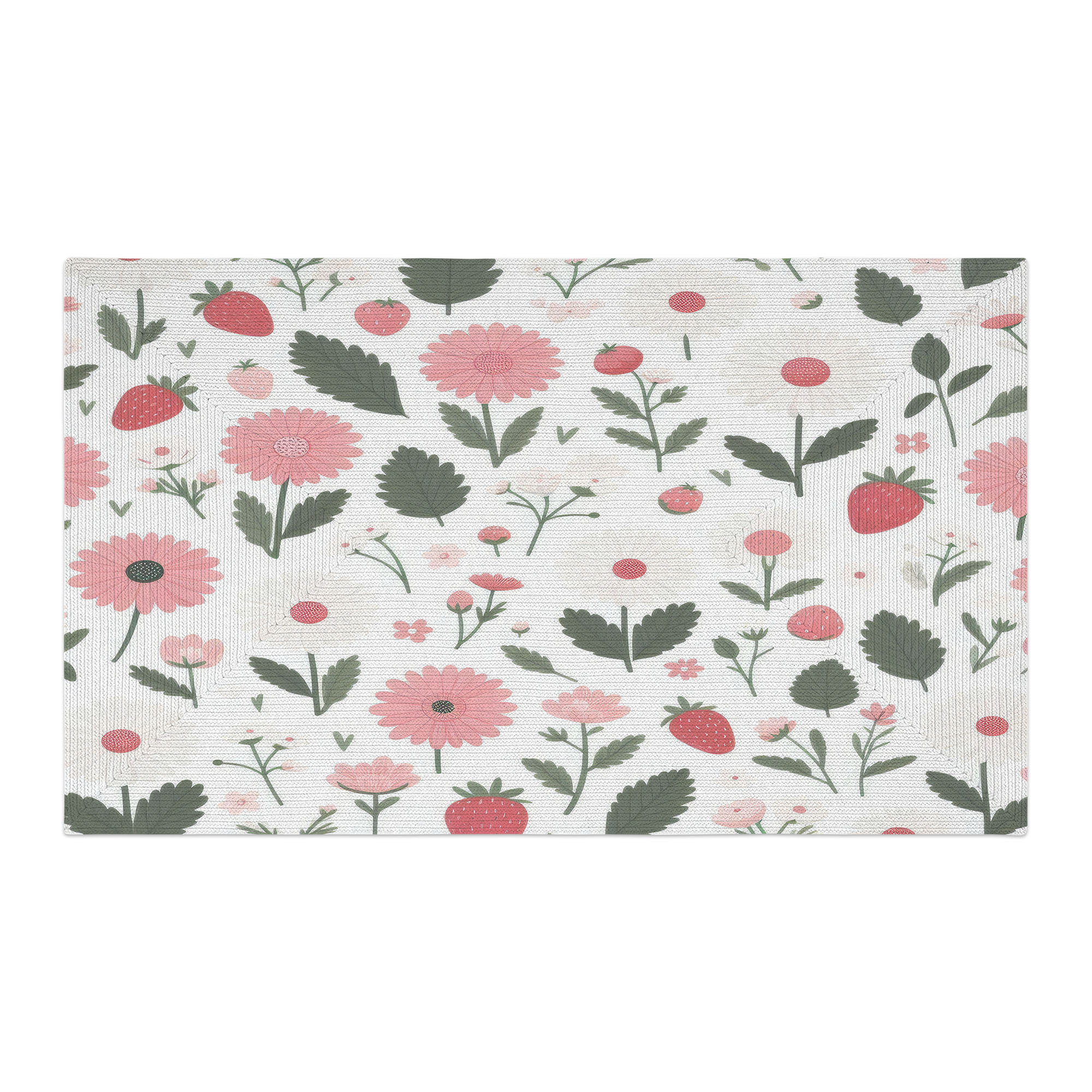 Red Barrel Studio® Daisy & Berry Delight Braided Rug | Wayfair