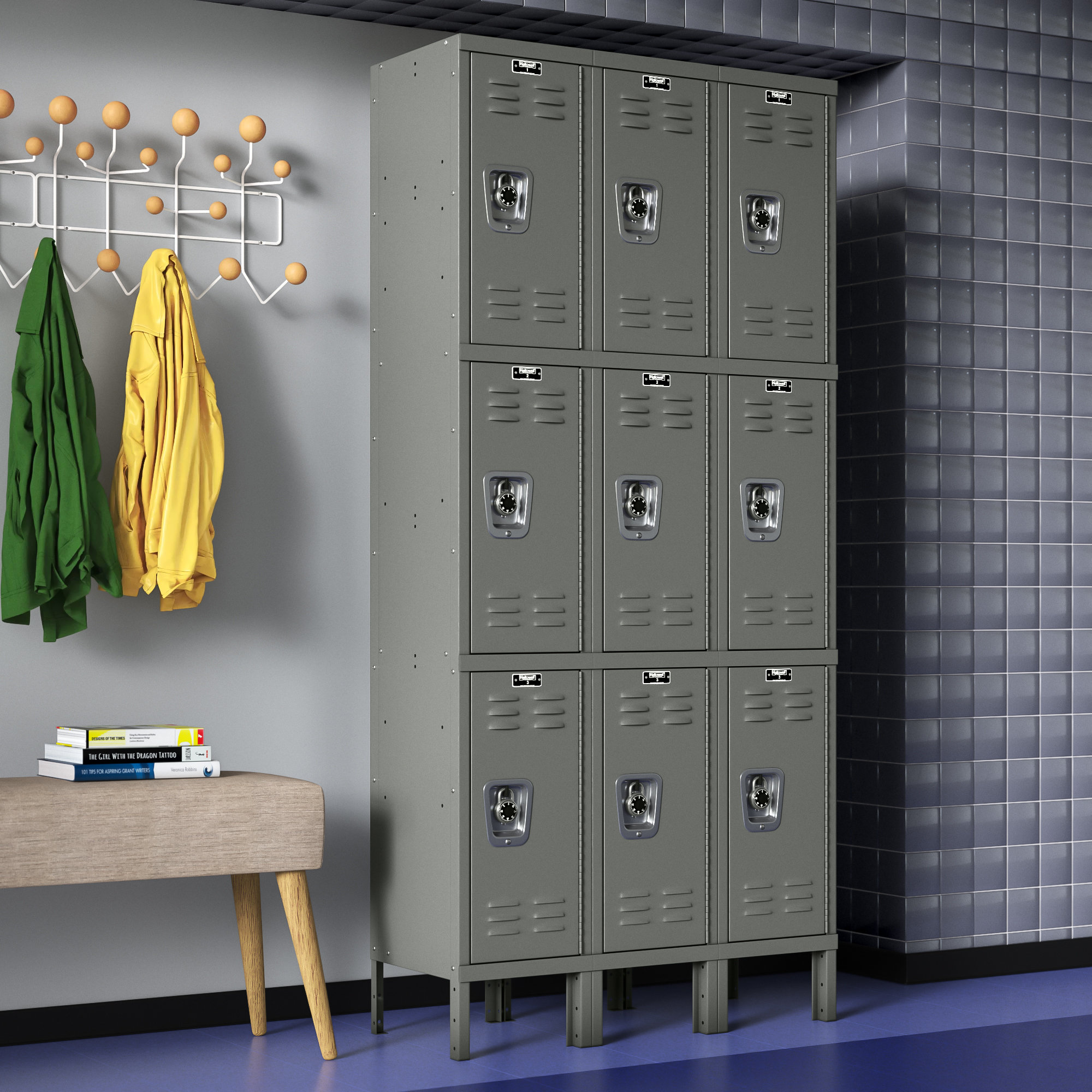 Hallowell ReadyBuilt 3 Tier 3 Wide Locker & Reviews | Wayfair