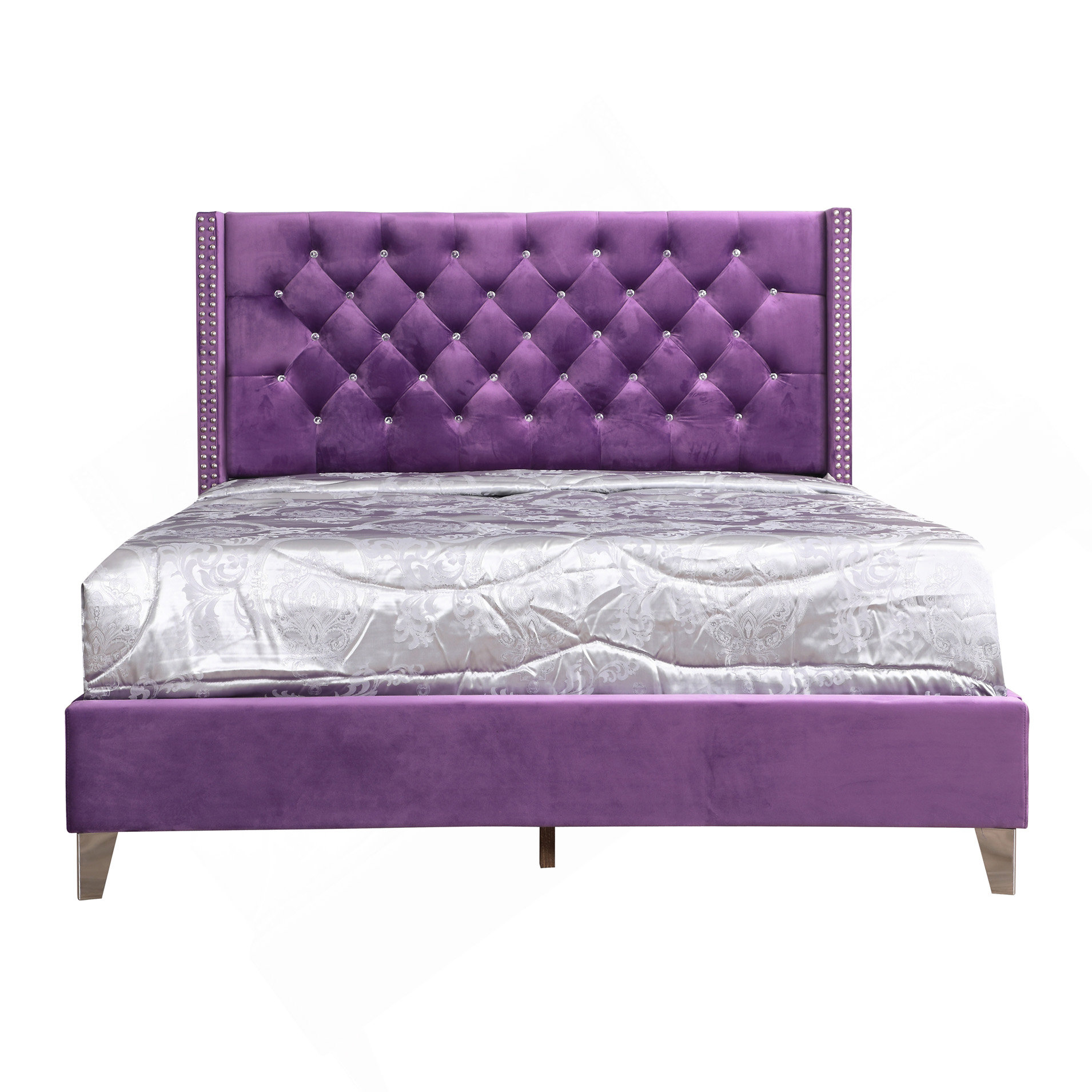House of Hampton® Tranquil Purple Bed With Storage | Wayfair