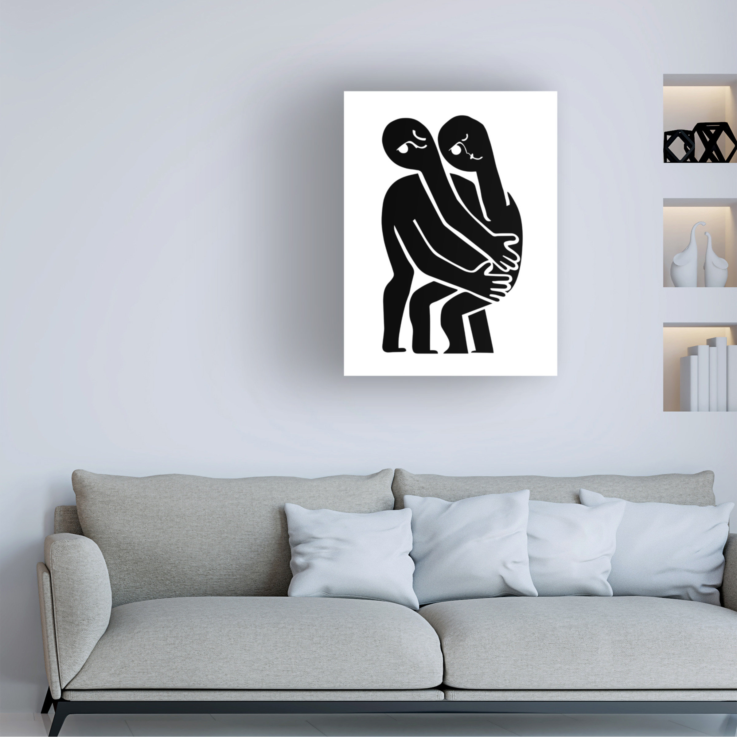 Ebern Designs Bolog Andreas Magnusson Abstract Hug No 1 Canvas Art ...